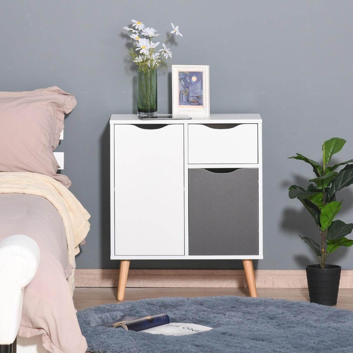 Grey Floor Cabinet for Stylish Bedroom & Living Room Storage – ALL4U ...